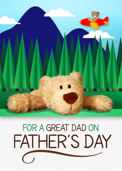 Teddy Bears Father's Day Card with your own Handwriting. Salon Of Art ...