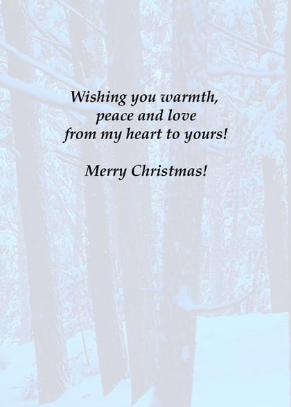 Christmas Scene Christmas Card with your own Handwriting. Sandra Rose ...