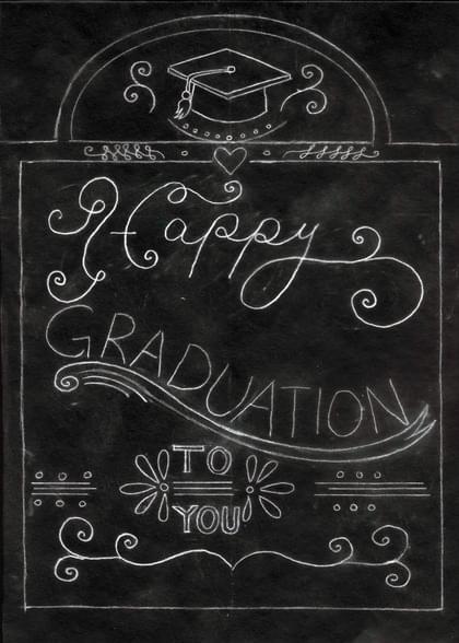 Chalkboards and Graduation Caps Graduation (Any) Card with your own ...