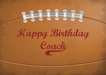 Football And Best Wishes Birthday Birthday Card With Your Own