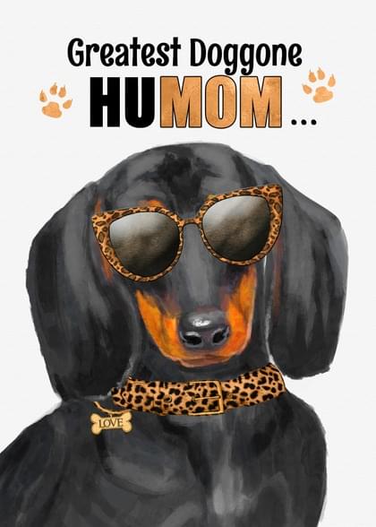 Dogs Mother's Day Card with your own Handwriting. Salon Of Art for ...