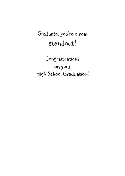 Giraffes Graduation (High School) Card with your own Handwriting ...