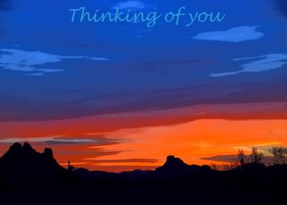 Sunrise/Sunset Thinking Of You Card with your own Handwriting. Linda ...
