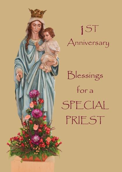 Mary and Jesus Anniversary (Any) Card with your own Handwriting. Sandra ...