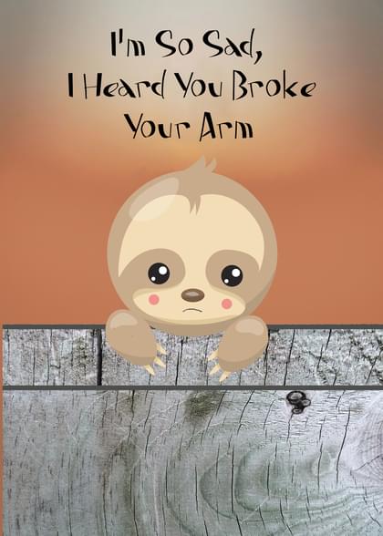 Sloths Get Well (Other) Card with your own Handwriting. Rosalie Scanlon ...