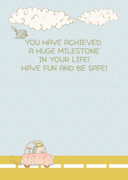 Car and Roads Getting/Got Driver's License Card with your own ...