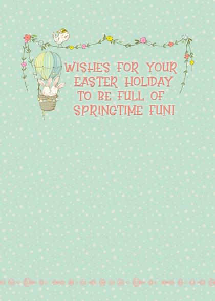 Bear Easter Card with your own Handwriting. Dragonfire Graphics for ...