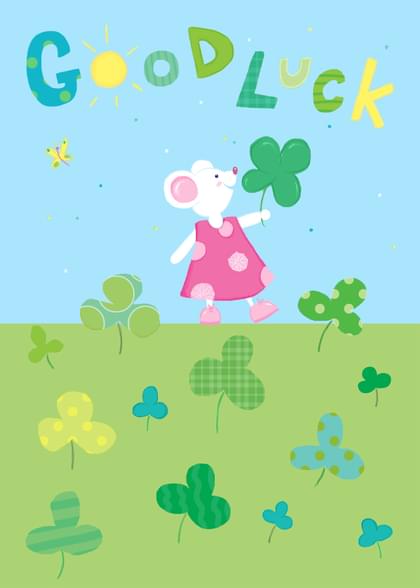 Clovers Best Wishes/Good Luck Card with your own Handwriting. Dale ...