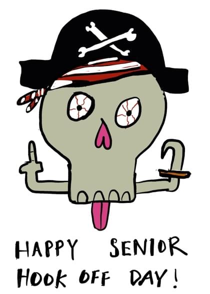 Pirates and Middle Fingers Funny Card with your own Handwriting. Heart ...