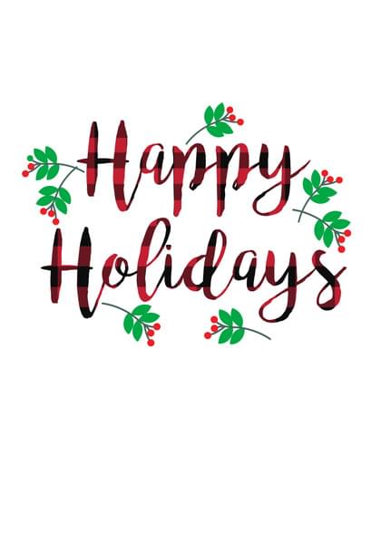 Holly and Mistletoe Seasons Greetings / Happy Holidays Card with your ...