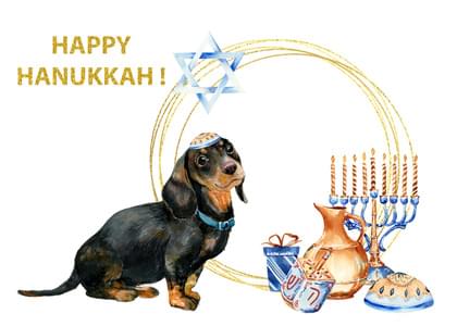 Gifts and Wreaths Hanukkah Card with your own Handwriting. Venus Moon ...