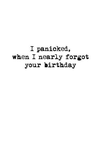 Teasing Birthday Birthday Card with your own Handwriting. Qwerty Cards ...