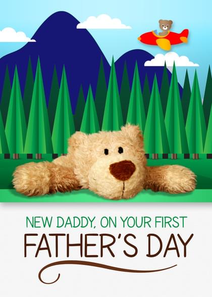 Teddy Bears Father's Day Card with your own Handwriting. Salon Of Art ...