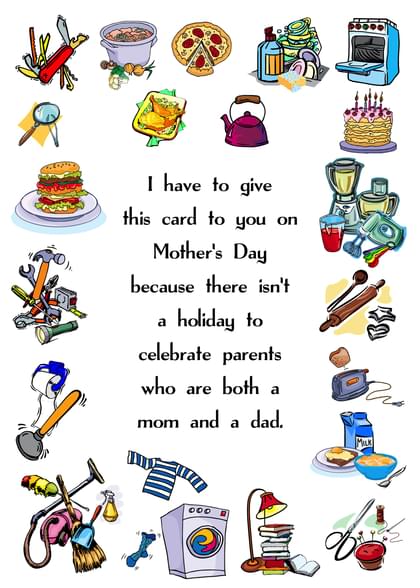 Cooking Mother's Day Card with your own Handwriting. Venus Moon Card ...