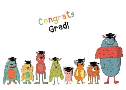 Monsters Graduation (Any) Card with your own Handwriting. Venus Moon ...