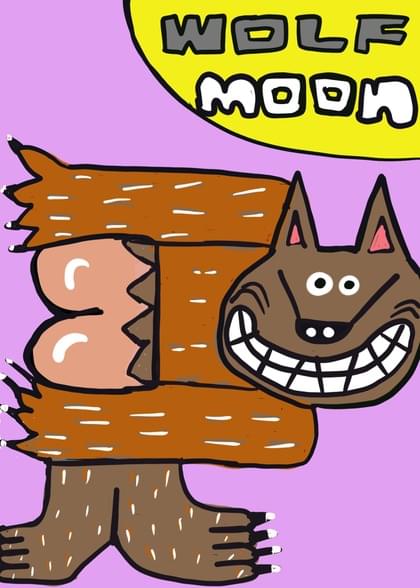 Wolves and Cartoons Greetings/Hello Card with your own Handwriting ...