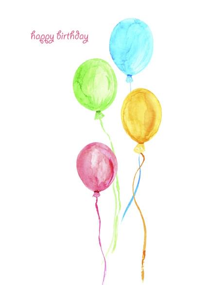 Balloons and Praising Birthday Birthday Card with your own Handwriting ...