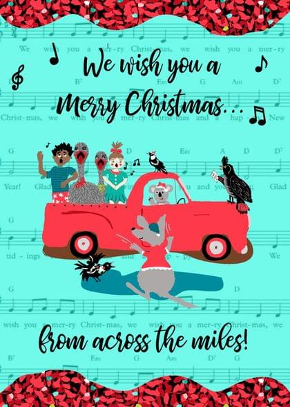 Singing and Musical Notations Christmas Card with your own Handwriting ...