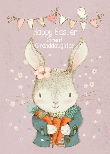Rabbit Easter Card with your own Handwriting. Dragonfire Graphics for ...
