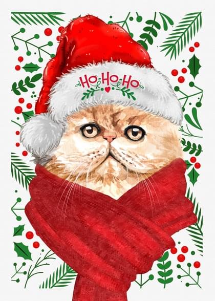Cats Seasons Greetings / Happy Holidays Card with your own Handwriting ...
