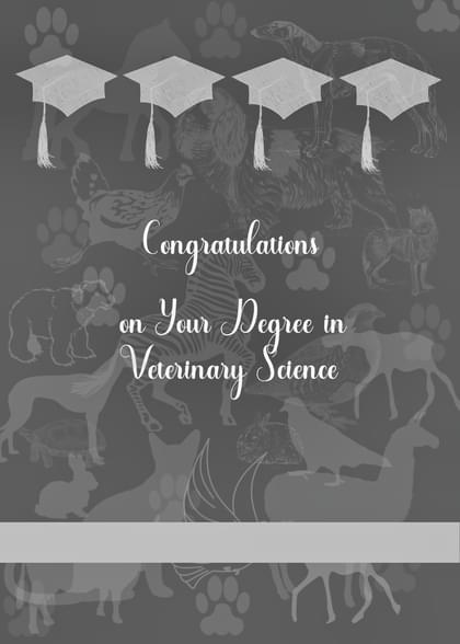 Animals Graduation (College) Card with your own Handwriting. Rosalie ...