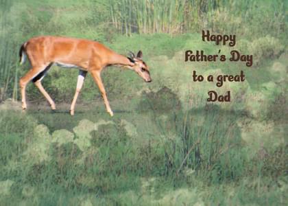 Deer Father's Day Card with your own Handwriting. Rosalie Scanlon Art ...