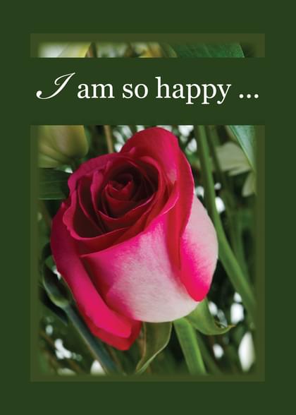 Roses Welcome To The Family Card with your own Handwriting. Sandra Rose ...