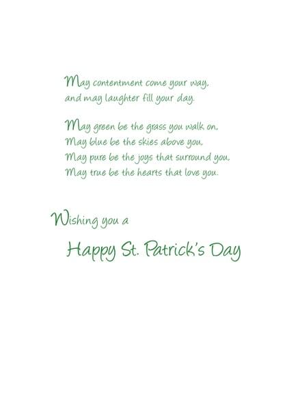 Irish Themed Saint Patrick's Day Card with your own Handwriting. Sandra ...