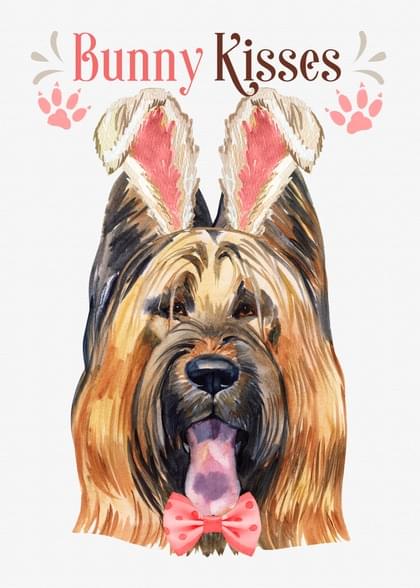 Dogs and Bunnies Easter Card with your own Handwriting. Salon Of Art ...