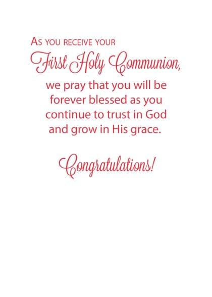 Crucifix First Holy Communion Card with your own Handwriting. Sandra ...