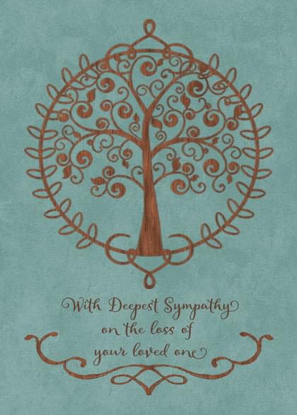 Trees Sympathy (People) Card with your own Handwriting. Dragonfire ...