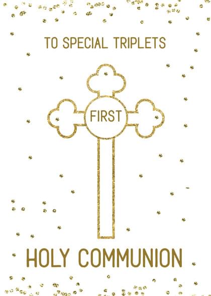 Crucifix and Crucifix First Holy Communion Card with your own ...