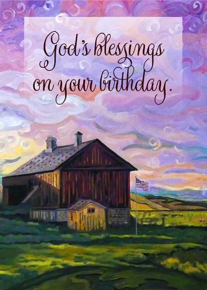 Country Living and Barns Birthday Card with your own Handwriting. Julie ...