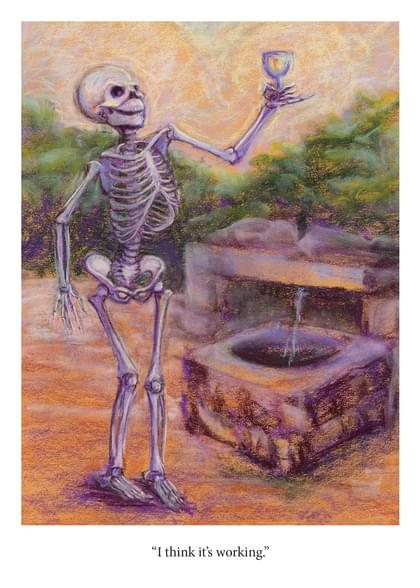 Skeleton Greeting Card with your own Handwriting. Marie Marfia Fine Art ...