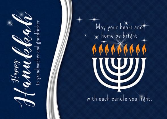 Menorahs Hanukkah Card with your own Handwriting. Salon Of Art for ...