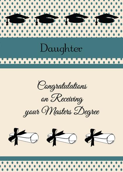 Congratulations On Your Masters Card