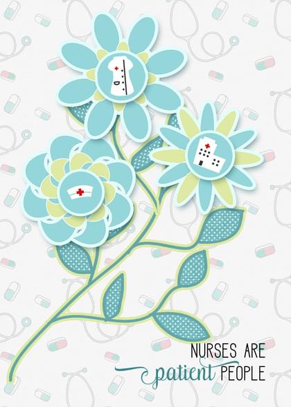 Flowers Nurse's Day/Week Card with your own Handwriting. Salon Of Art ...