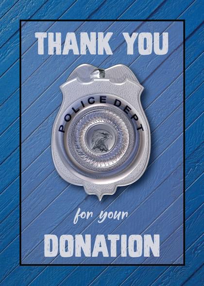 Thank You Police Card