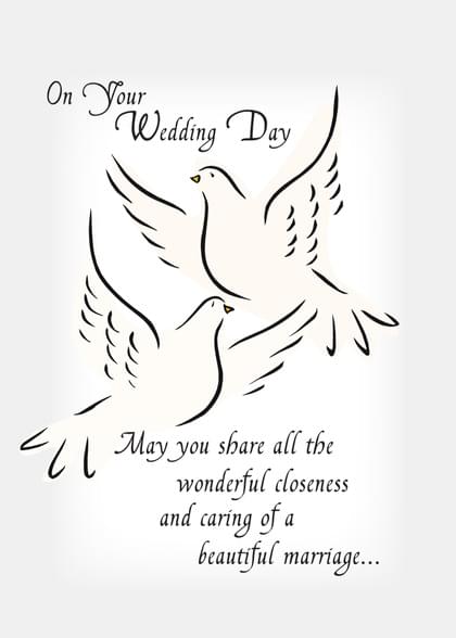 Doves Wedding Day Card with your own Handwriting. Sandra Rose Designs ...