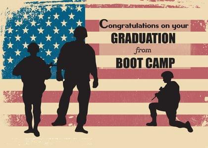 Soldiers and Military Service Graduation (Military) Card with your own ...