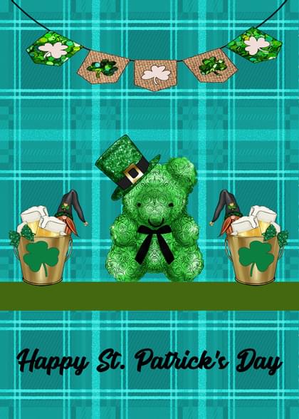 Clovers and St. Patricks Day Hat Saint Patrick's Day Card with your own ...