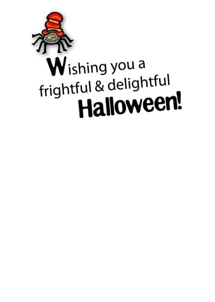 Spiders Halloween Card with your own Handwriting. Sandra Rose Designs ...