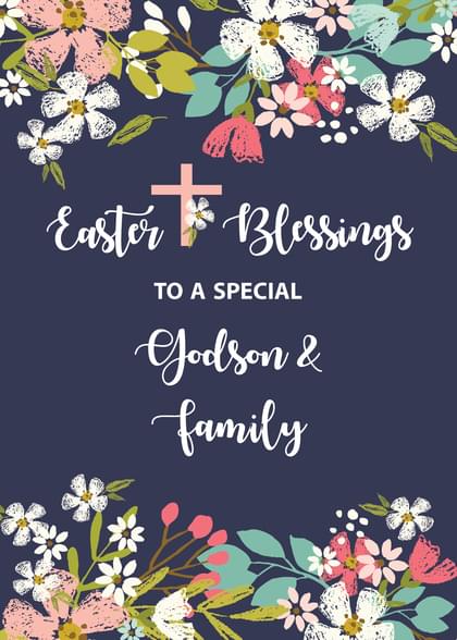 Crucifix Easter Card with your own Handwriting. Sandra Rose Designs for ...