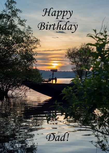 Lake Birthday Card with your own Handwriting. Timeless Moments ...
