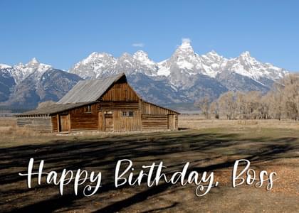 Cabins birthday cards for your Boss / Manager