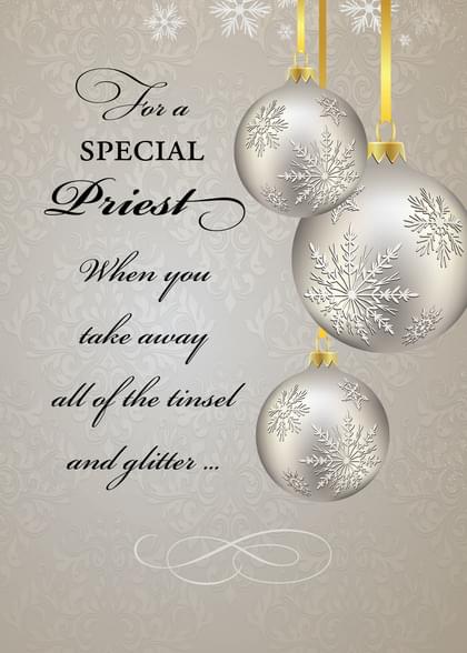 Crucifix and Christmas Ornaments Christmas Card with your own ...