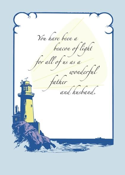 Lighthouses Father's Day Card with your own Handwriting. Sandra Rose ...
