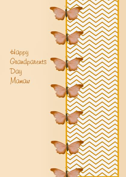 Butterflies Grandparent's Day Card with your own Handwriting. Rosalie ...