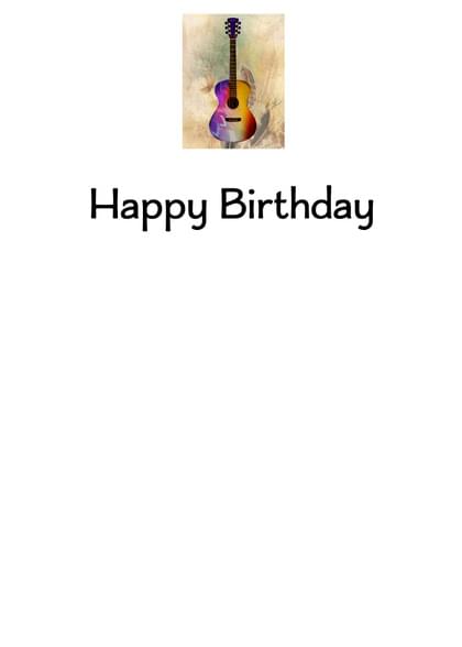 Guitars birthday cards for your special someone turning 101