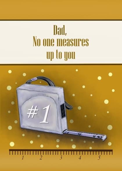 Tape Measures Father's Day Card with your own Handwriting ...